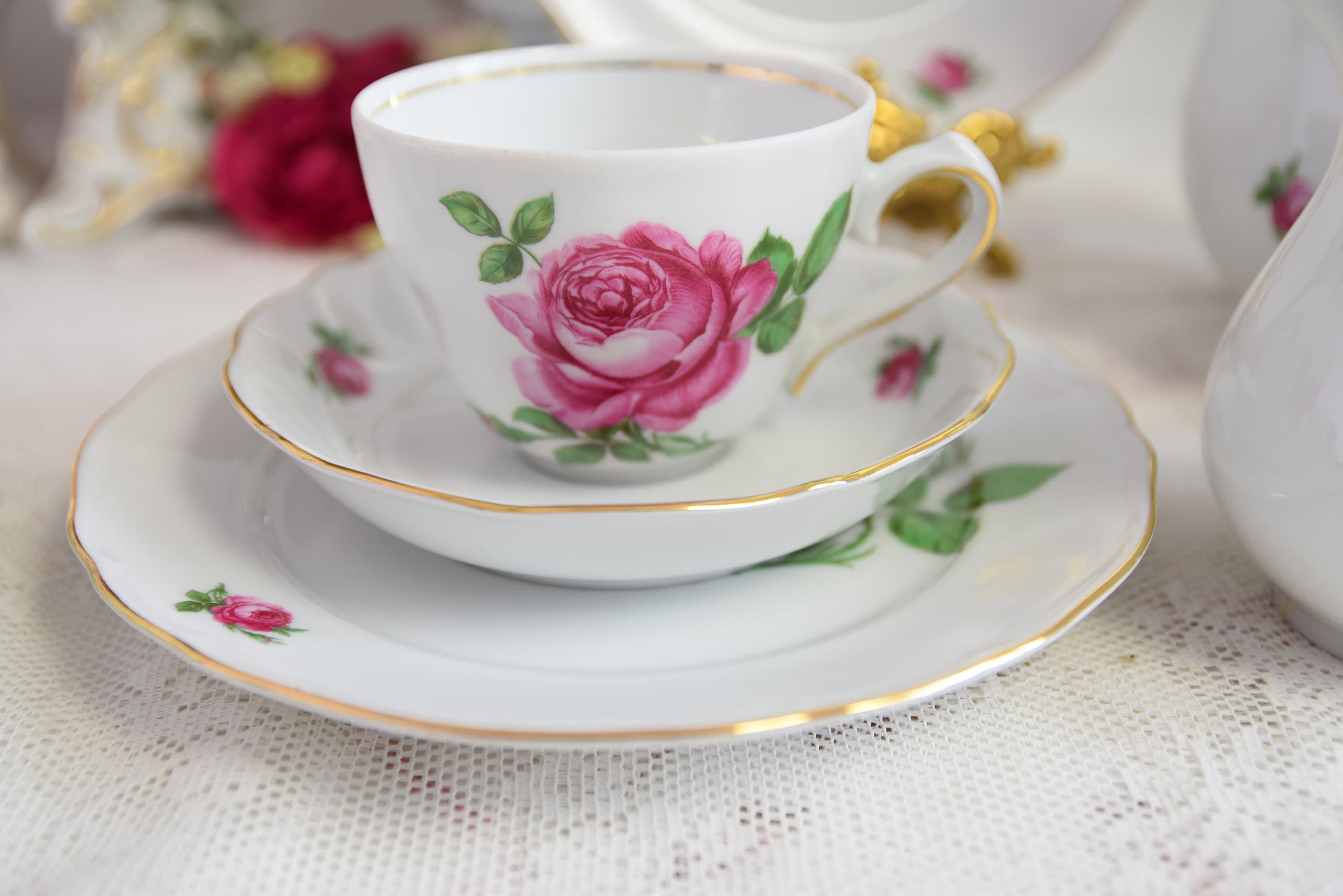 Tea Set Vintage Bavaria Floral Tea Set Tea Cup Set German - Etsy