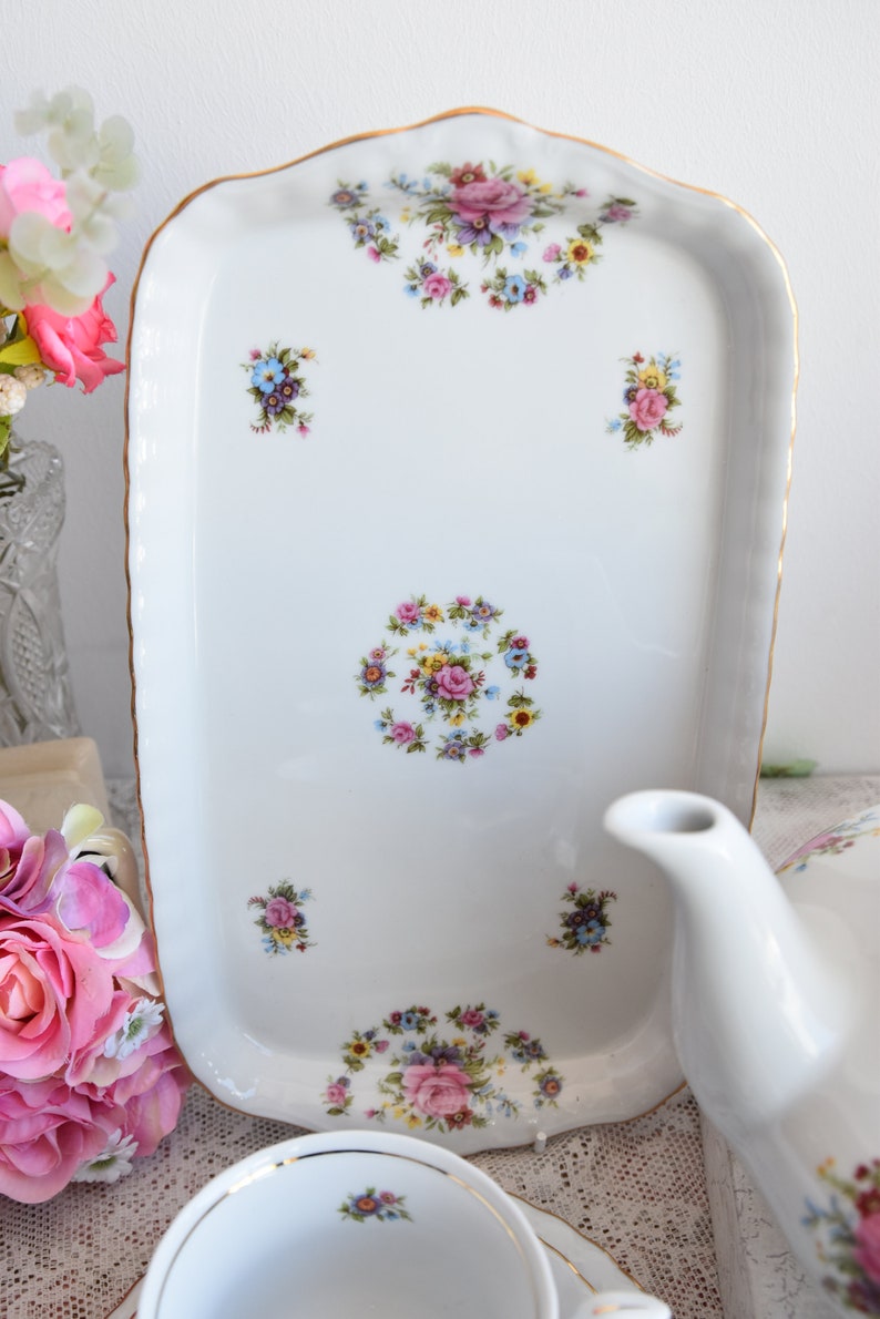 Tea Set Vintage Porcelain Chodziez Tea Set Polish Porcelain | Etsy