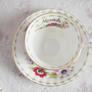 Flowers of the Month March Royal Albert Tea Cup Floral English Tea Cup ...