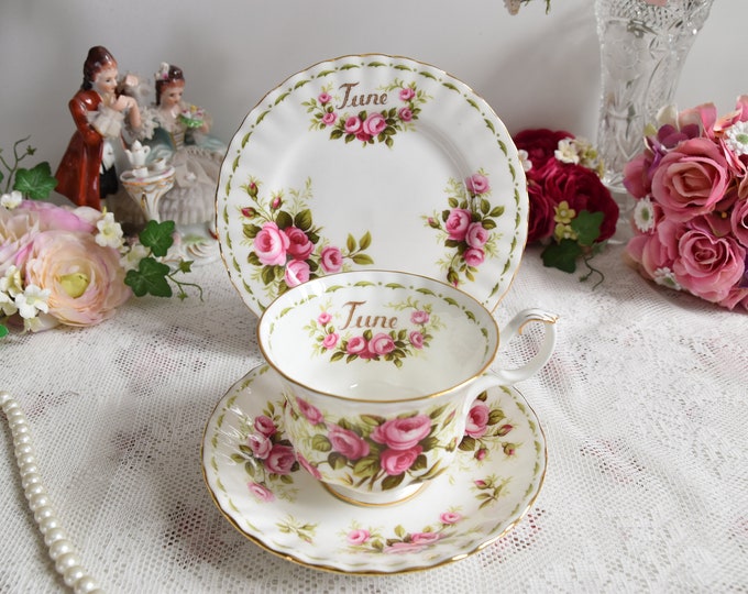 Flowers of the Month June Royal Albert Tea Cup Floral English Tea Cup ...