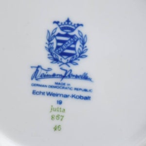 Vintage Plate Cobalt Porcelain Deep Dish Plate Weimar Germany Plate ...