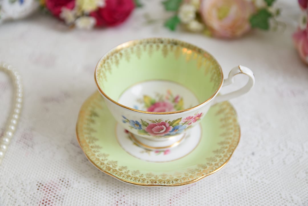 Queen Anne Tea Cup English Tea Cup Set England Tea Cups Duo English ...