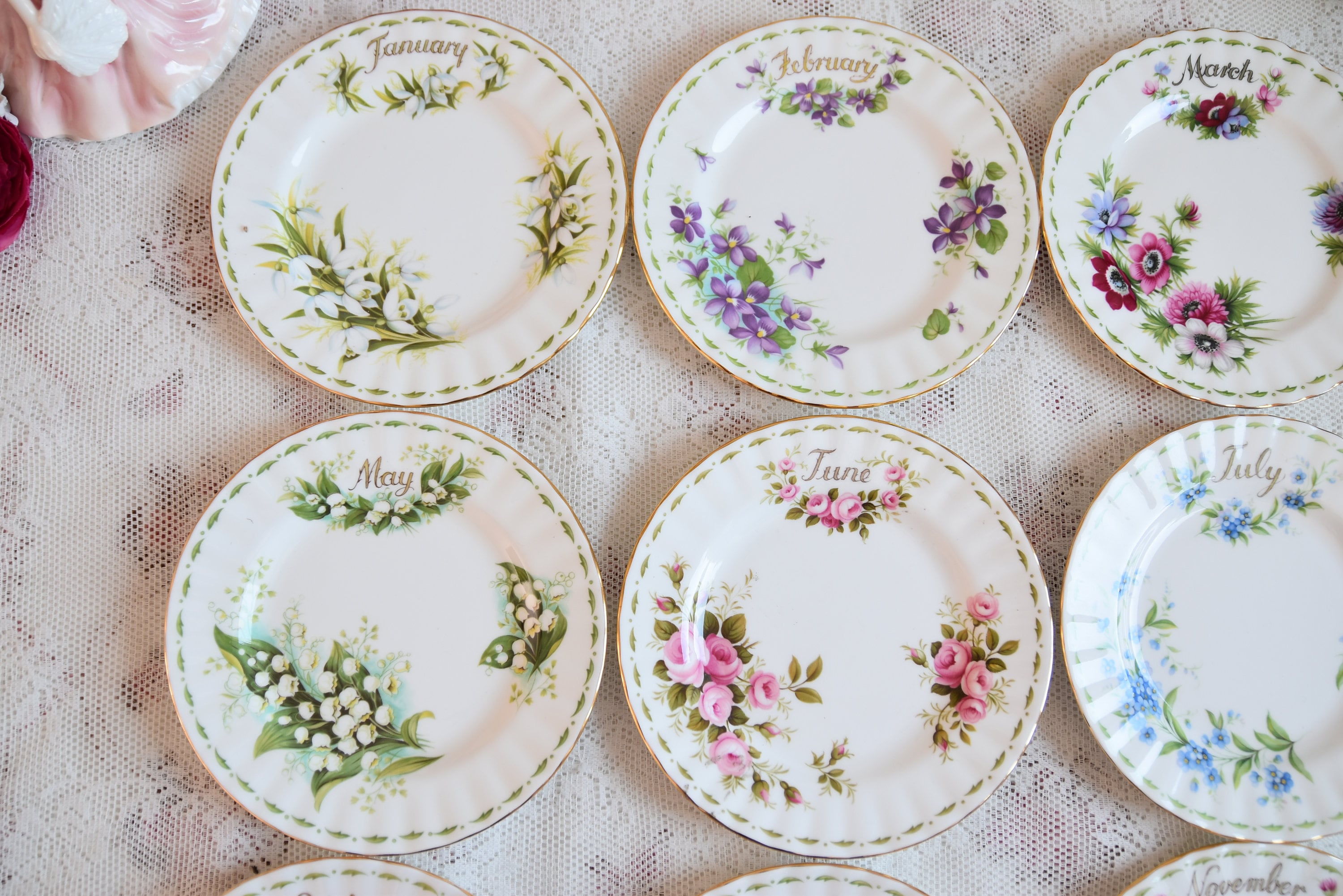 Flower of the Month Royal Albert Plate Set Full for 12 - Etsy