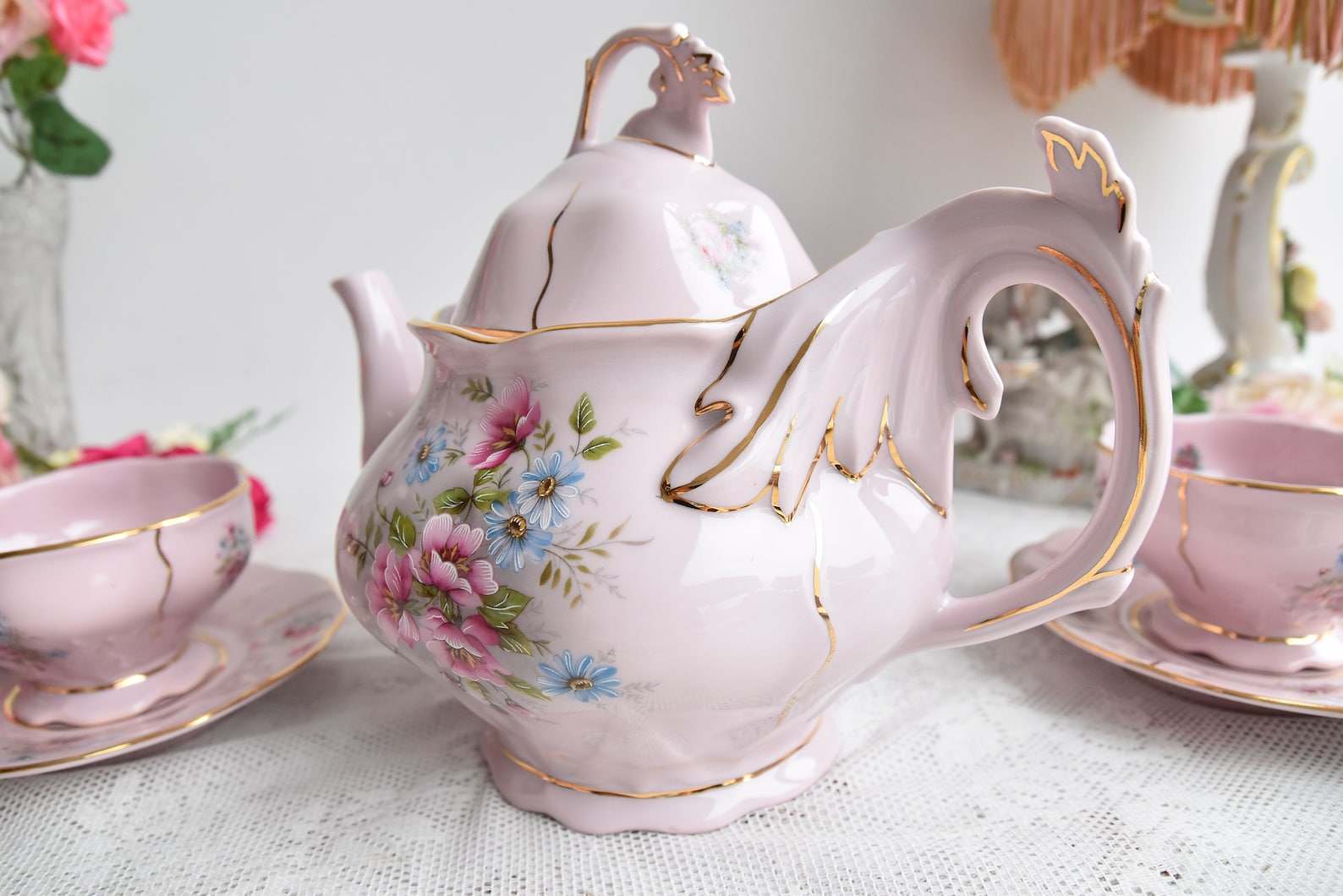 Vintage Tea Set Porcelain Tea Set by JL Vintage Tea Set for - Etsy