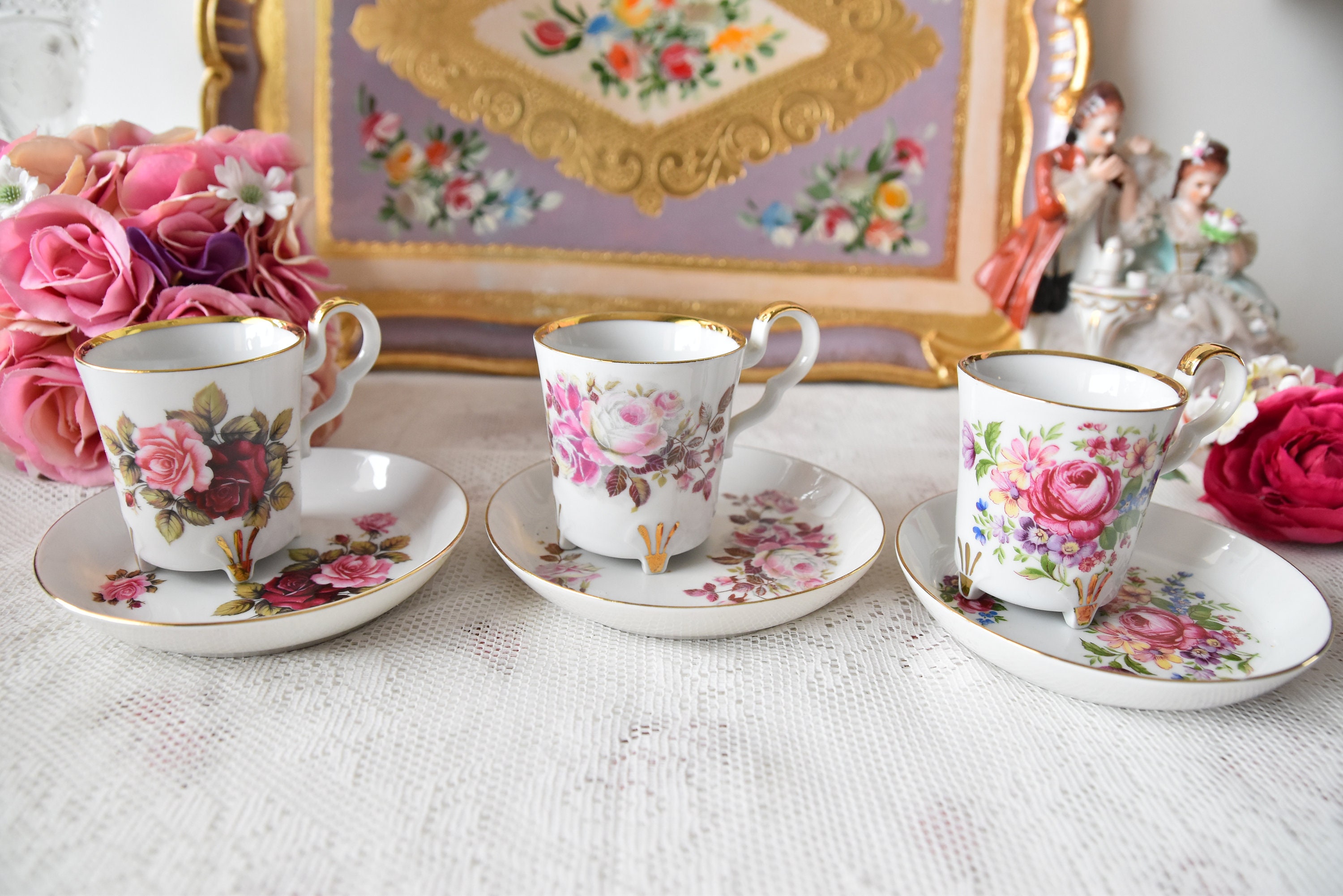 Bavaria Tea Cup Vintage Tea Cup Set Floral German Tea Cup Set | Etsy