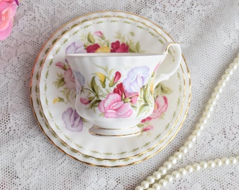 Flowers of the Month June Royal Albert Tea Cup Floral English - Etsy
