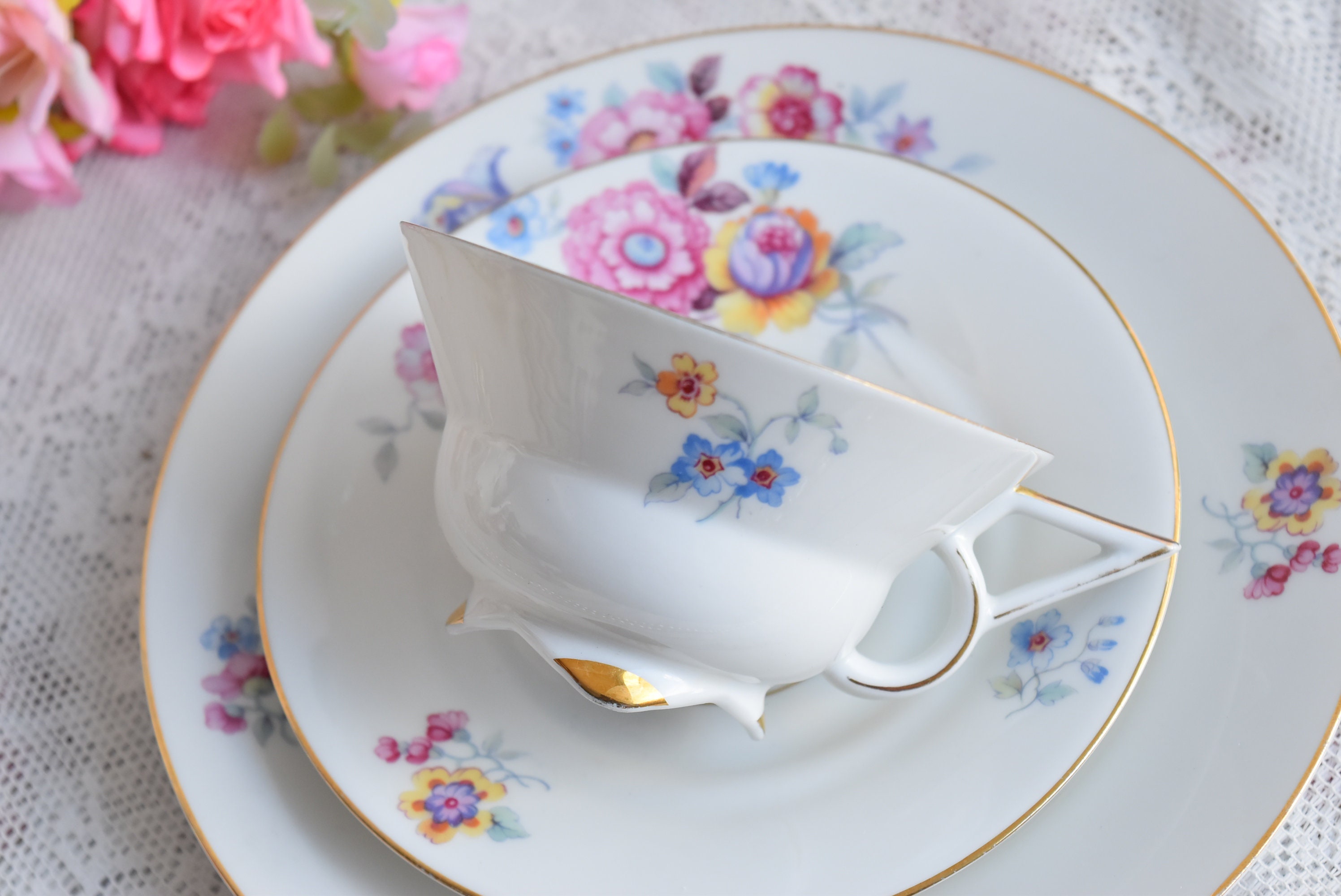 Bavaria Tea Cup Vintage Tea Cup Set Floral German Tea Cup Set - Etsy