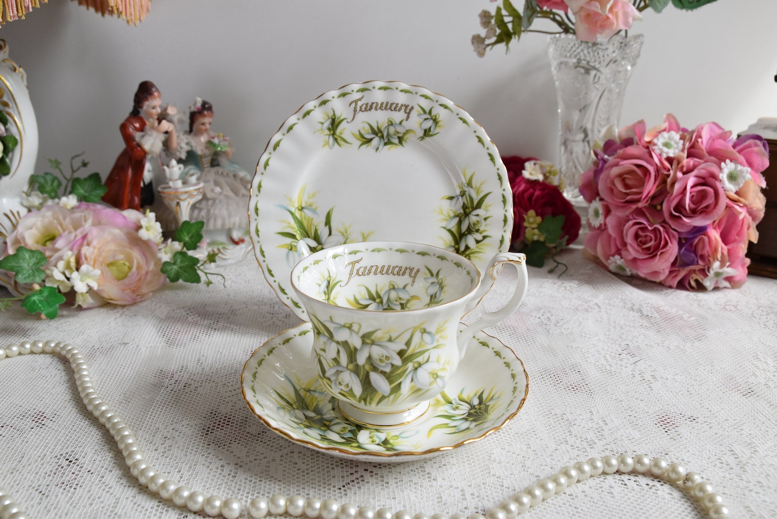 Flowers of the Month January Royal Albert Tea Cup Floral | Etsy