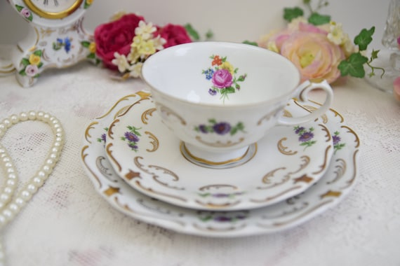 Kitchen & Dining german tea cup flower tea cup set Plaue GDR Germany ...