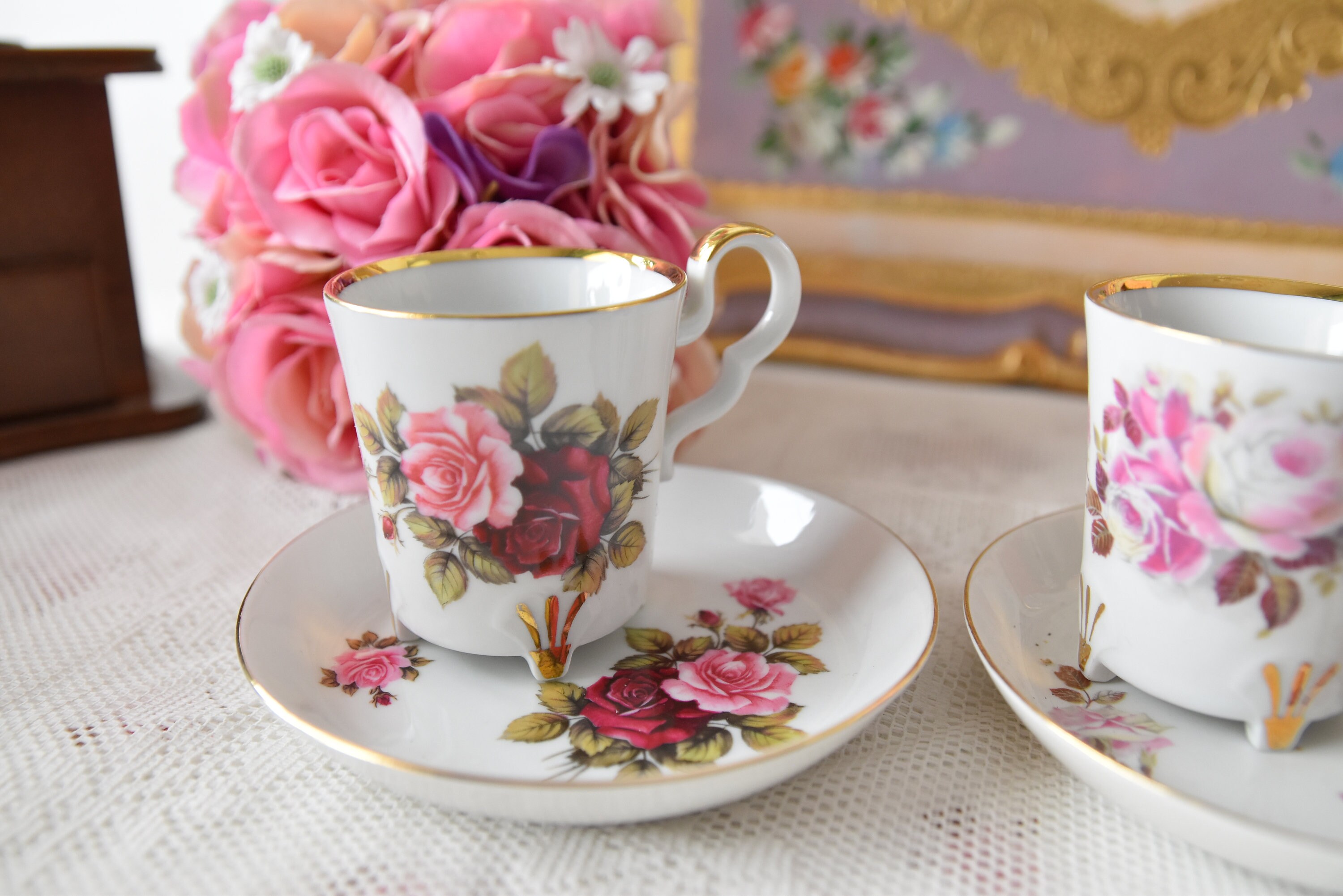 Bavaria Tea Cup Vintage Tea Cup Set Floral German Tea Cup Set | Etsy