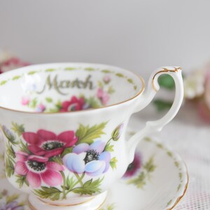 Flowers of the Month March Royal Albert Tea Cup Floral English Tea Cup ...