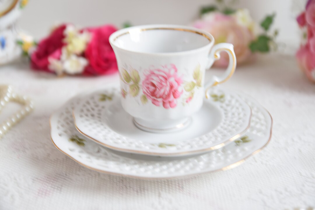 German Tea Cup Floral Teacup Set No Backstamp Germany Tea Cup and ...
