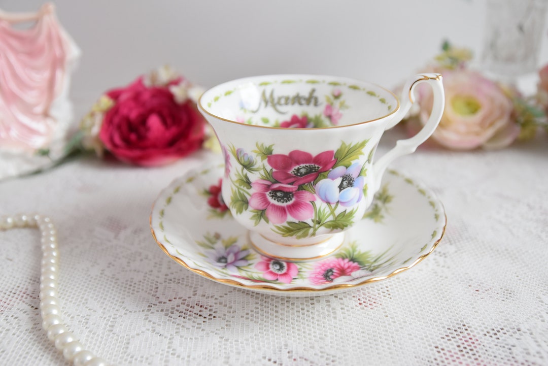 Flowers of the Month March Royal Albert Tea Cup Floral English Tea Cup ...