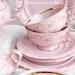 Collectibles China Tea Service Set Pink China Set Vintage - Etsy