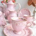 Pink Porcelain Coffee Set With Floral and Gold Decorations - Etsy