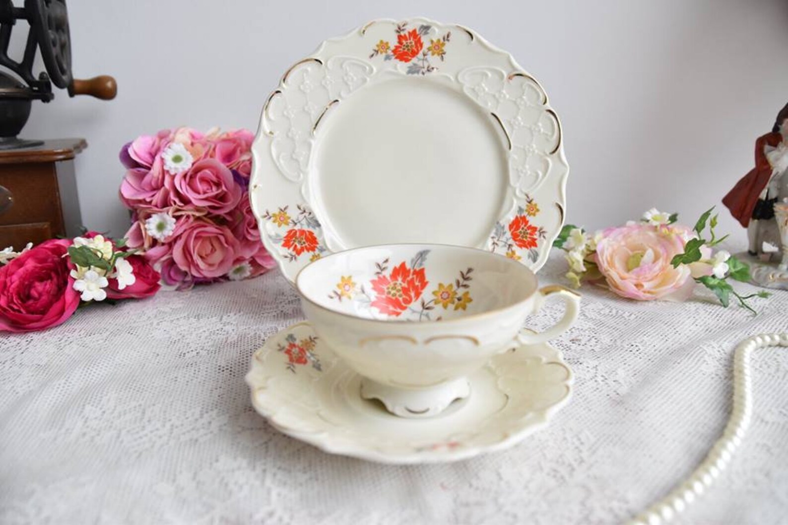 Bavaria Tea Cup Vintage Tea Cup Set Floral German Tea Cup Set | Etsy