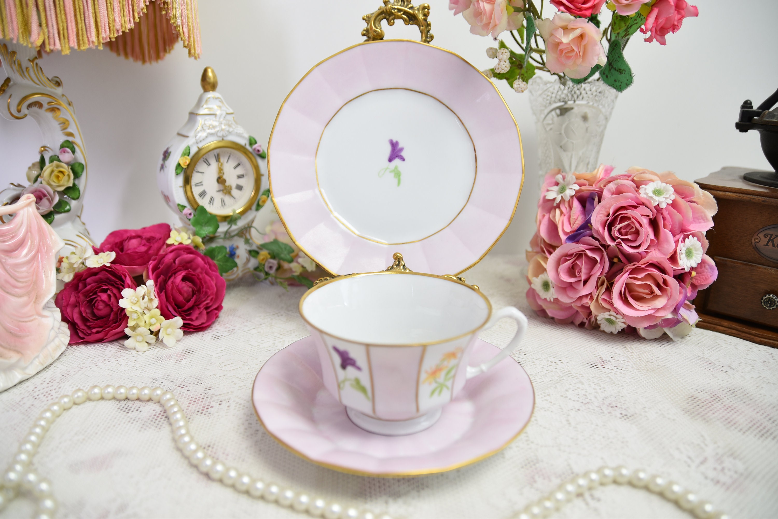 German Tea Cup Flower Tea Cup Set Furstenberg Germany Flower - Etsy