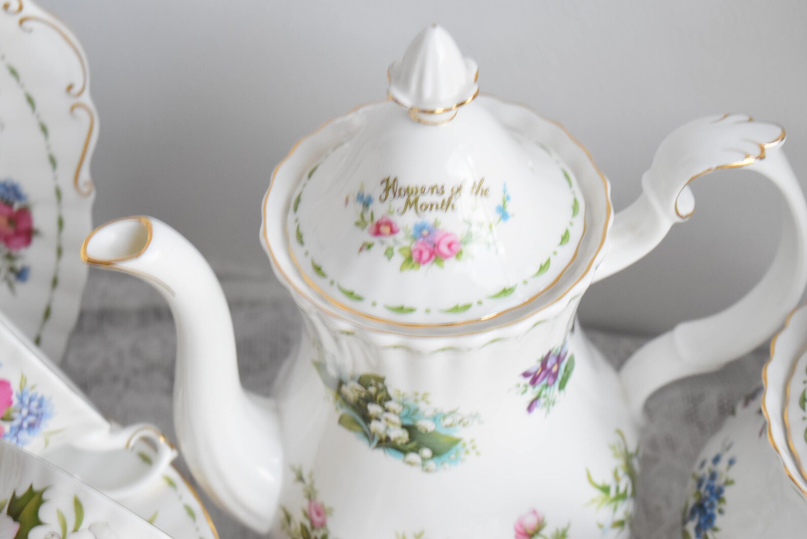 RESERVED Royal Albert Flower of the Month England Vintage Tea - Etsy