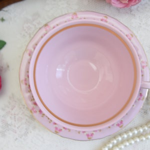 Pink Porcelain Antique Inspired Tea Cups and Saucers Gold, Vintage ...