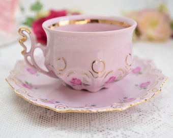 Pink Rose Tea Cup | Etsy