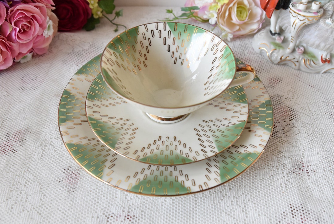 German Tea Cup Vintage Tea Cup Set Bareuther Bavaria Germany Tea Cups ...