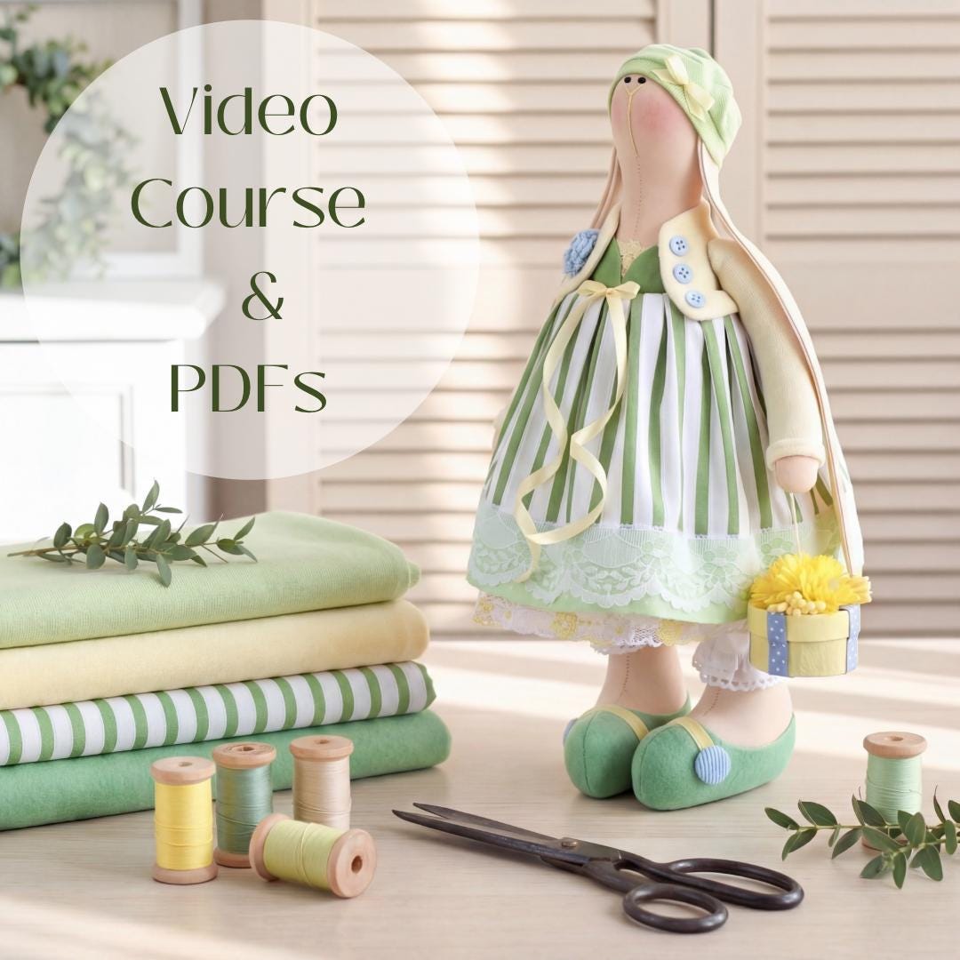 Tilda Bunny Girl Doll Sewing Tutorial | DIY Easter Doll (PDF Pattern ...