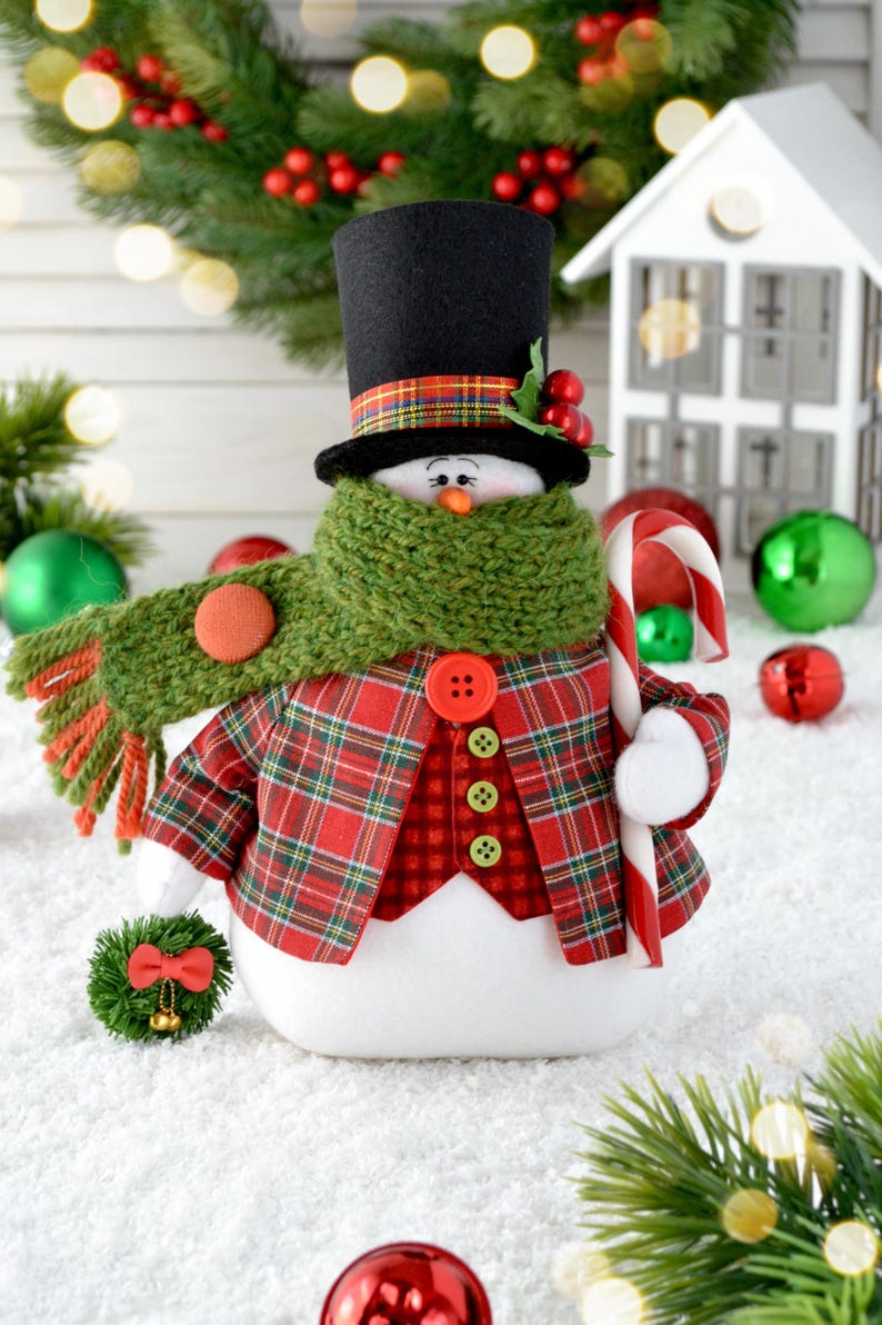 Christmas Snowman Doll Toy Making Course: Sewing Tutorial and PDF ...