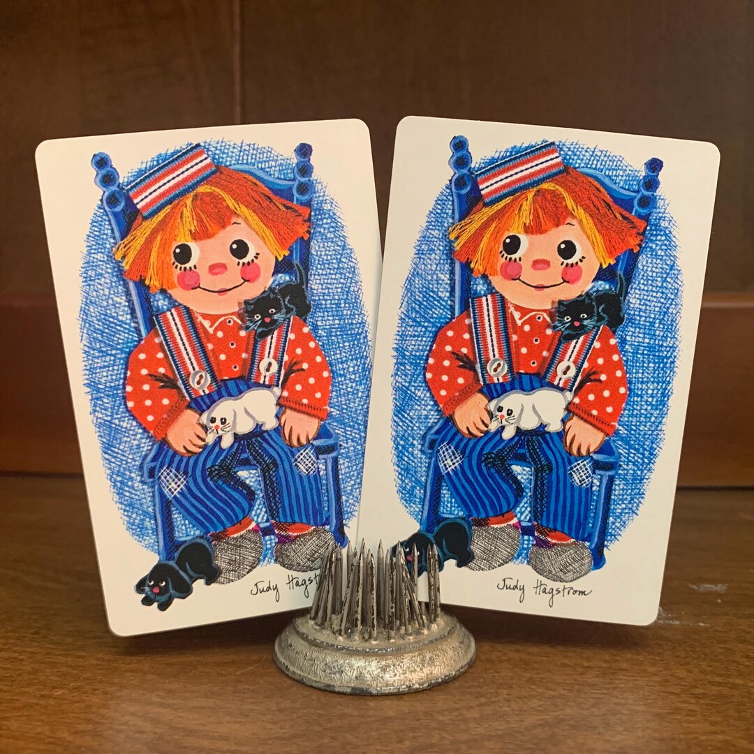 Vintage Raggedy Andy Playing Cards, Cats & Dogs, Set of 2 - Etsy