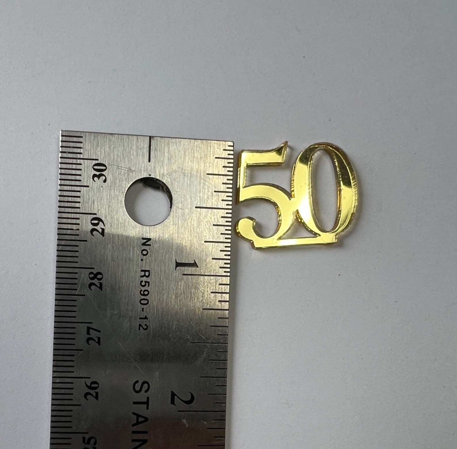 Number 50 Charm Gold, 10 Pieces of 50 Gold Charms for 50th Birthday ...
