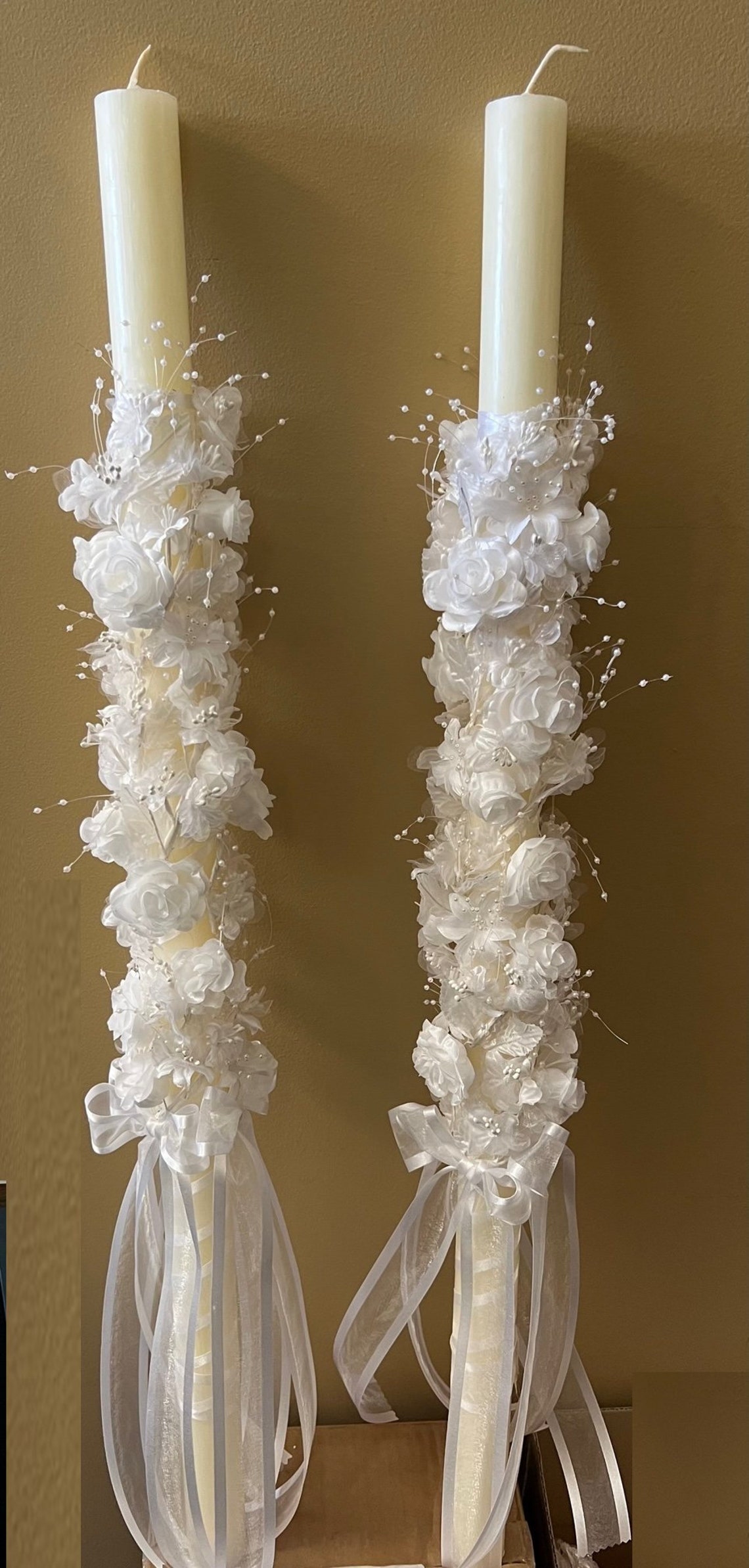 Greek Candles Religious Lambathes or Lambades Candle lambatha - Etsy