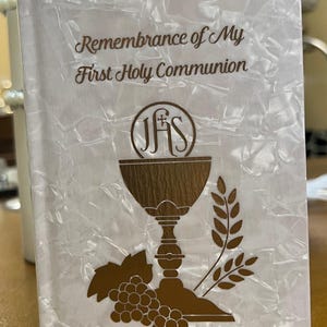 First Holy Communion Missal Prayer Book With Gold Chalice With ...