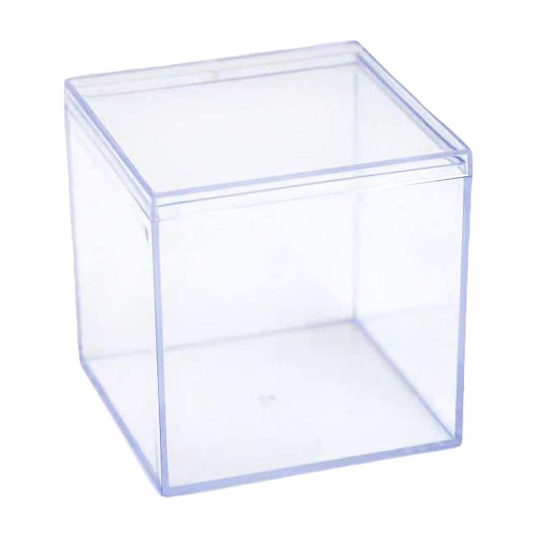 Large Clear Acrylic Favor Box 3 1/4" X 3 1/4" - 2-pieces Boxes With ...
