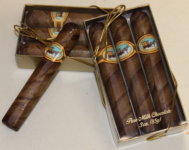 Royal Chocolate Cigars Round Personalized Gift Box of 3 | Etsy