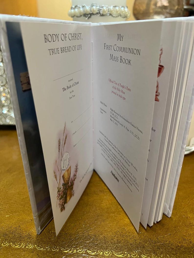 First Holy Communion Missal Prayer Book With Gold Chalice With ...
