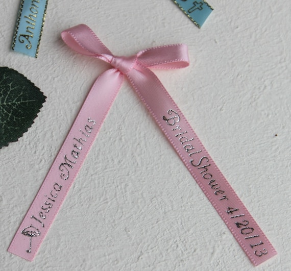 Pre tied personalized ribbons store