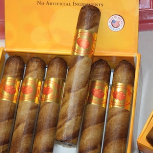 Personalized Valentine's Chocolate Cigars in a Fancy Cigar Box of 12 ...