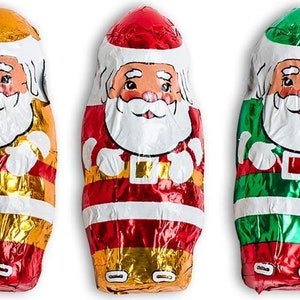 Mini Santas Christmas Premium Chocolate 1 LB - Assorted Colorful Bite ...