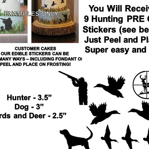 Duck Hunting Edible Pre Cut Stickers Hunting Decals for - Etsy