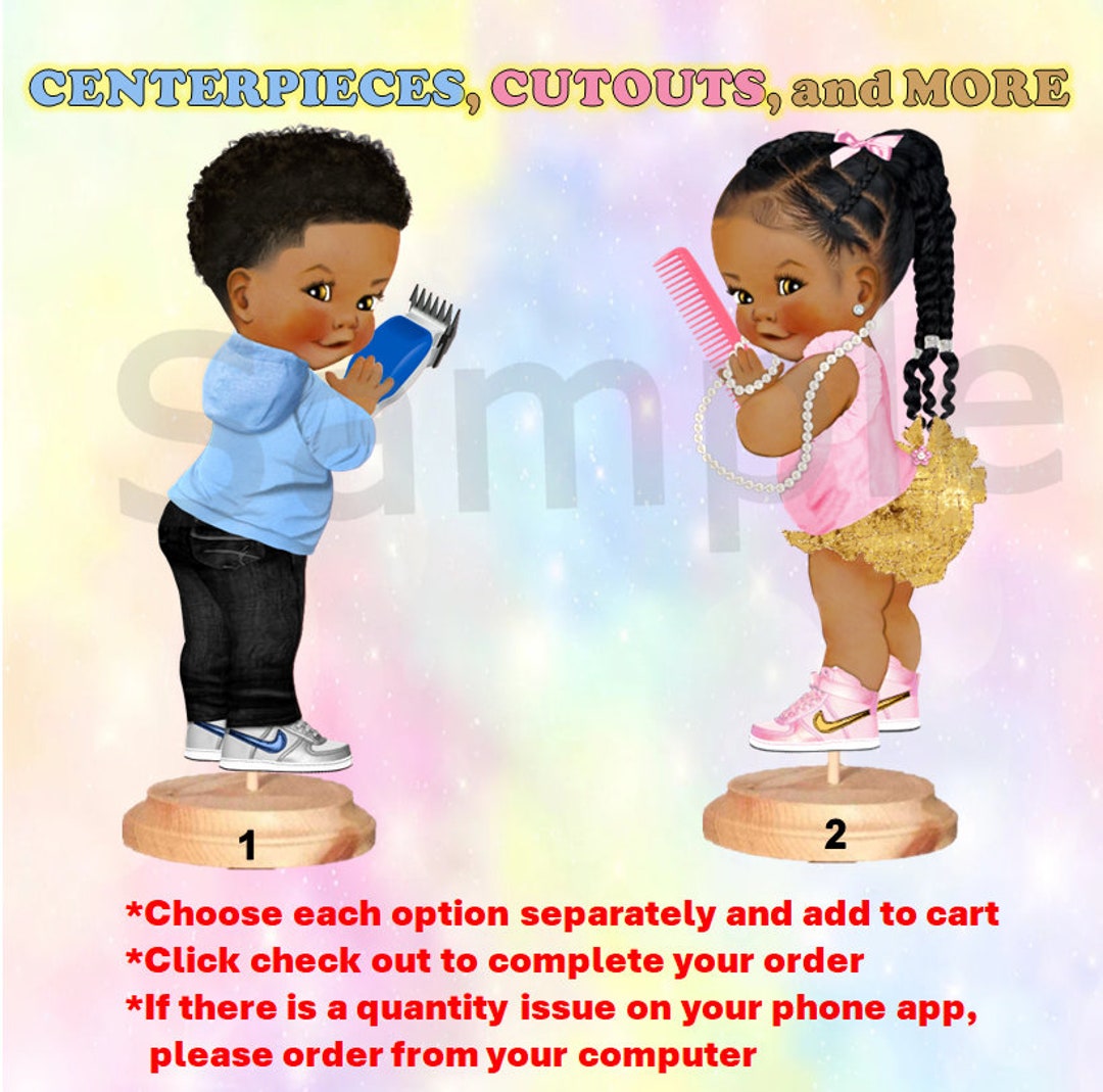 Barber Boy or Stylist Girl Centerpiece, Cut Outs, Cups, or Plates ...