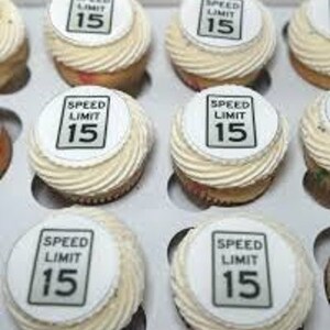 Edible Speed Limit Sign Age for Cupcakes, Cookies, Rice Crispy Treats ...