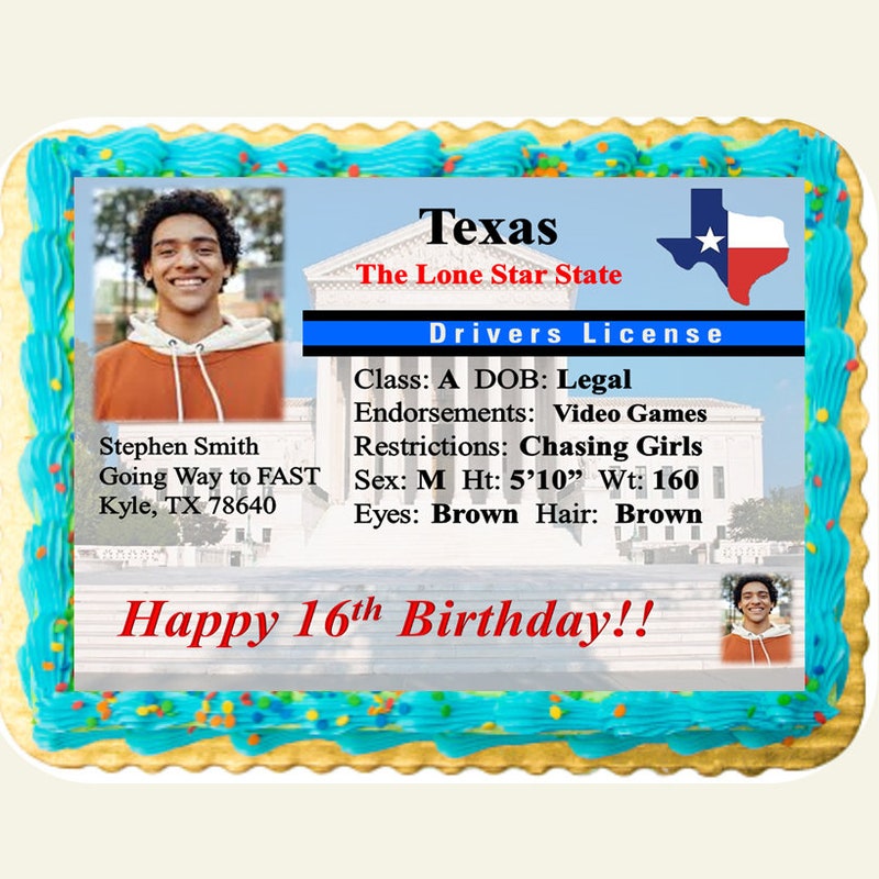 Drivers License Cake - Etsy