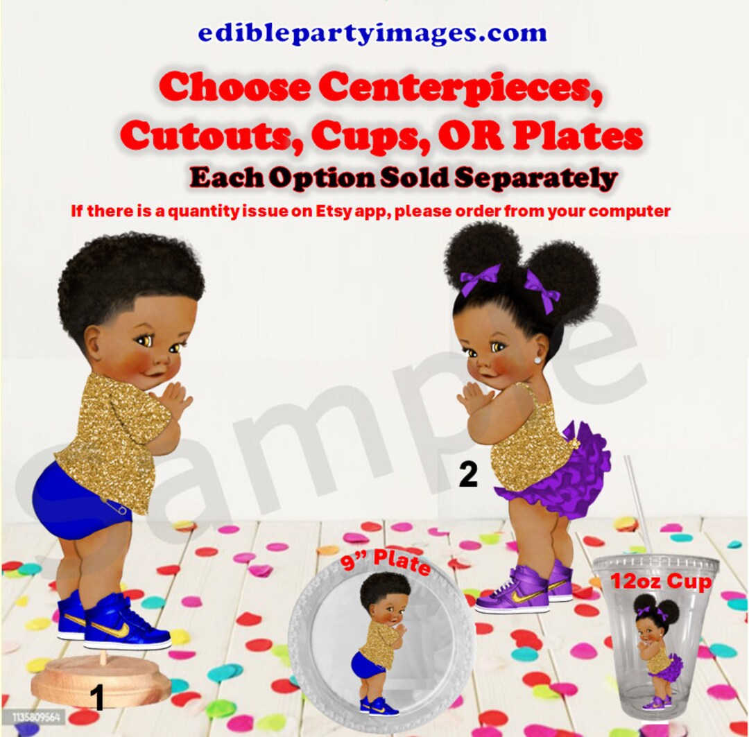 Prince and Princess Twins Centerpiece, Cut Outs, Cups, or Plates ...