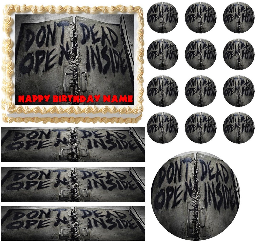 DEAD INSIDE ZOMBIES Party Edible Cake Topper Image Frosting - Etsy