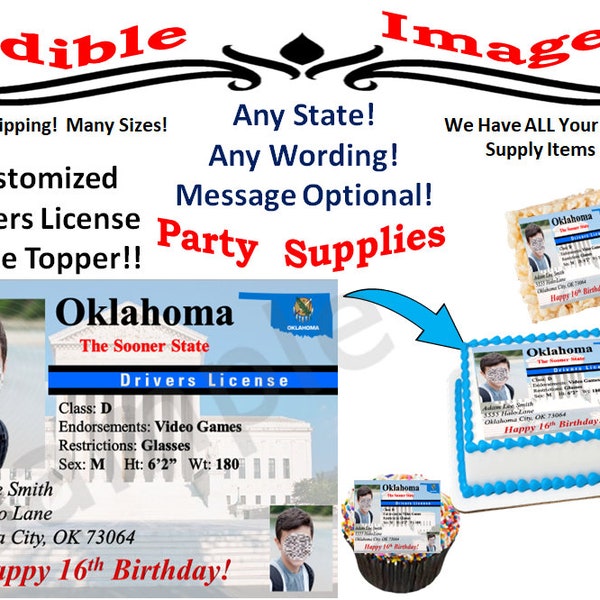 Drivers License Cake - Etsy
