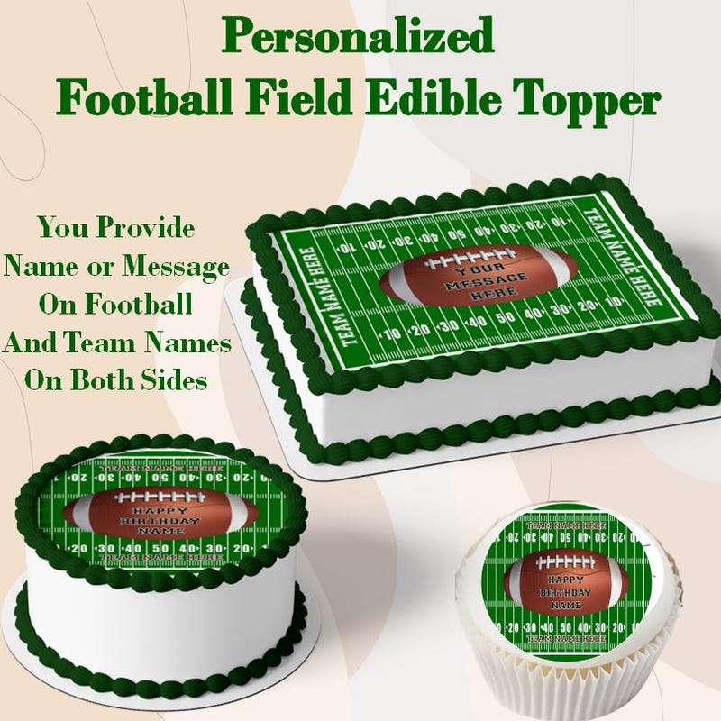 Football Cake Topper - Etsy
