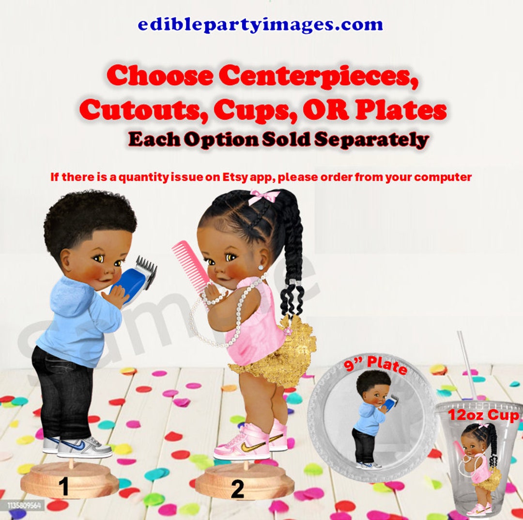 Barber Boy or Stylist Girl Centerpiece, Cut Outs, Cups, or Plates ...