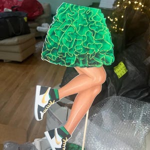 Sneaker Ball Legs Centerpieces, Sneaker Style Cut Outs, Ruffled Skirt ...