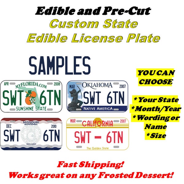 State Cake Topper - Etsy