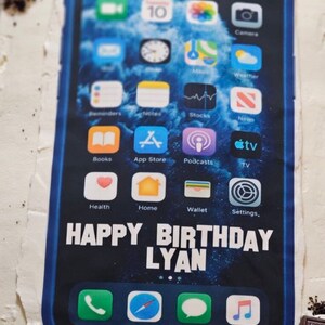 Cell Phone iPhone EDIBLE Cake Topper Image Frosting Sheet, iPhone Cake ...