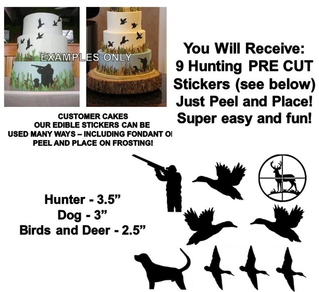 Duck Hunting Edible Pre Cut Stickers Hunting Decals for - Etsy